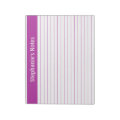 Dark Pink Lined 11 x 8.5 Landscape Personalized Notepad | Zazzle