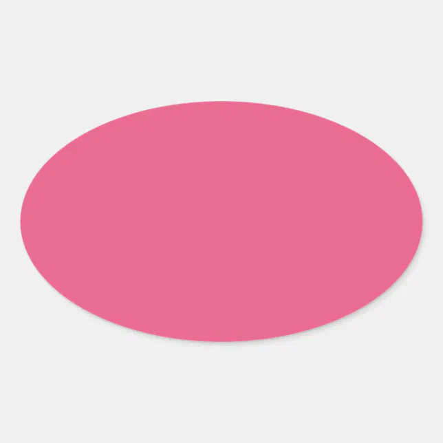 Dark Pink Oval Sticker | Zazzle