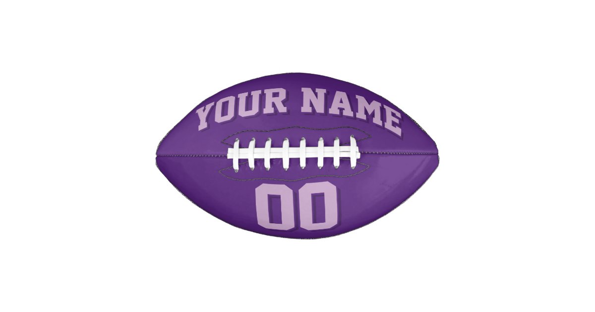 DARK PURPLE AND LIGHT PURPLE Custom Football | Zazzle