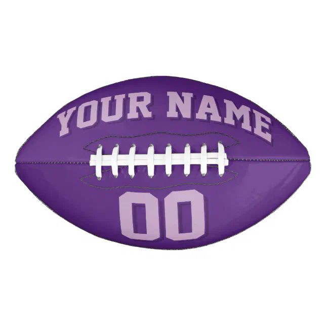 DARK PURPLE AND LIGHT PURPLE Custom Football | Zazzle