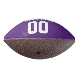 DARK PURPLE AND WHITE Custom Football | Zazzle