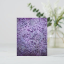 Dark Purple Floral Scrapbook Paper | Zazzle