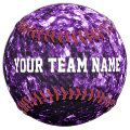 Dark purple glitter sparkles bling Your name Team Softball | Zazzle