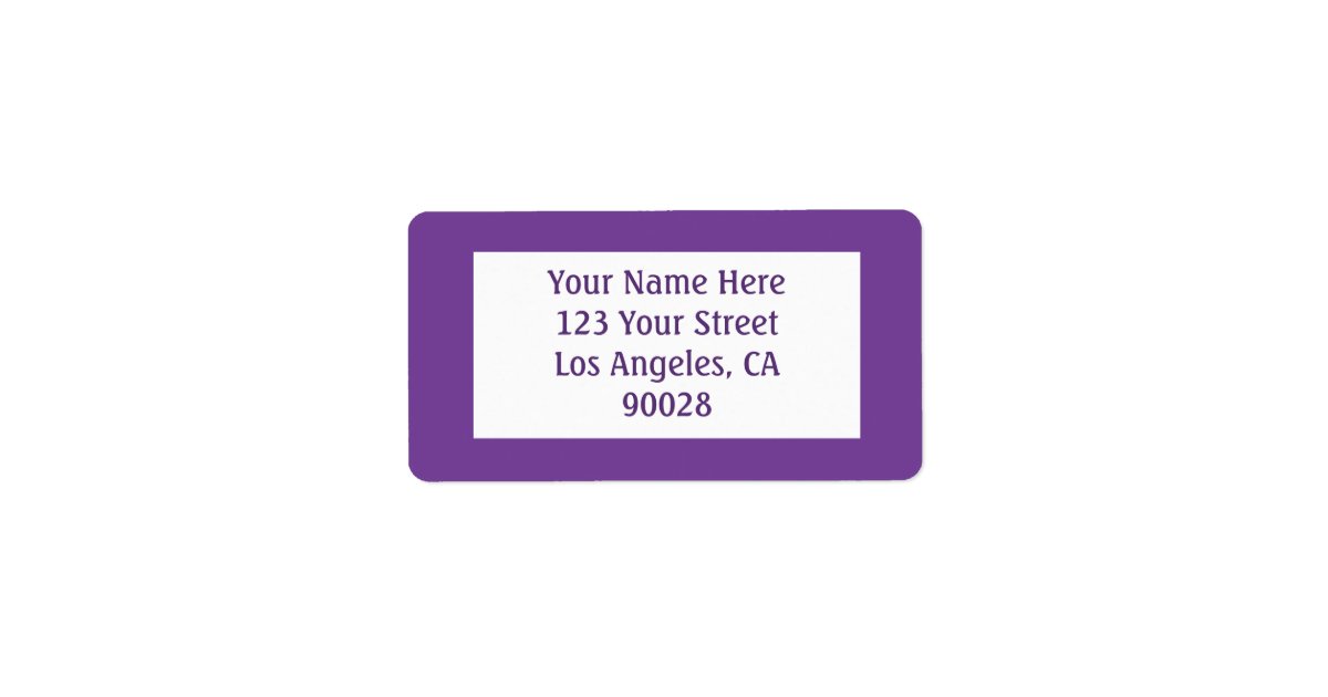 dark purple label | Zazzle