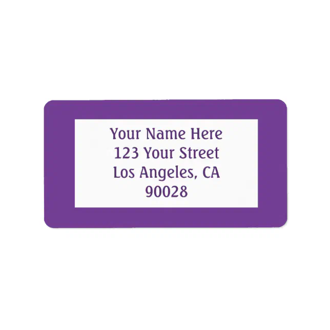 dark purple label | Zazzle