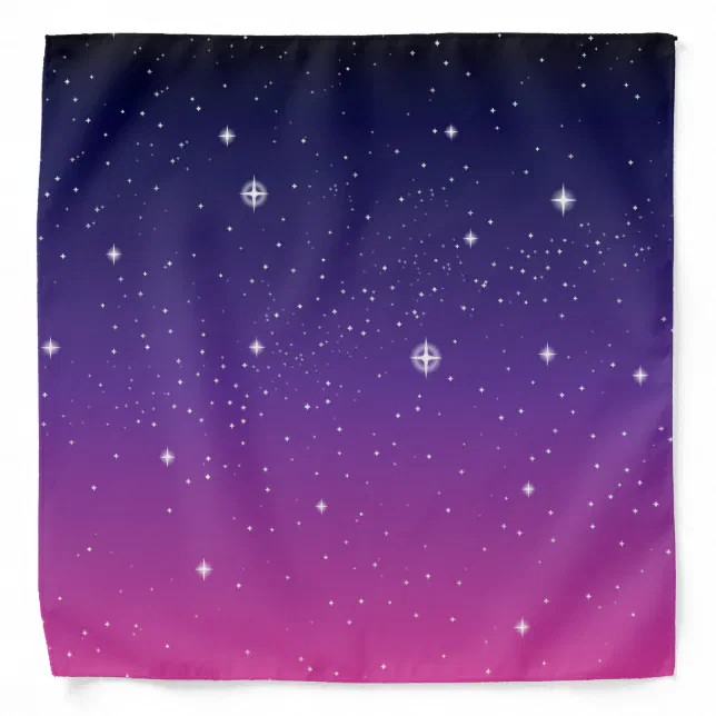 Dark Purple Starry Night Sky Bandana | Zazzle