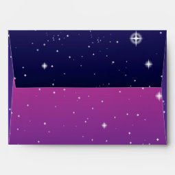 Dark Purple Starry Night Sky Envelope | Zazzle