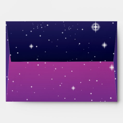 Dark Purple Starry Night Sky Envelope | Zazzle