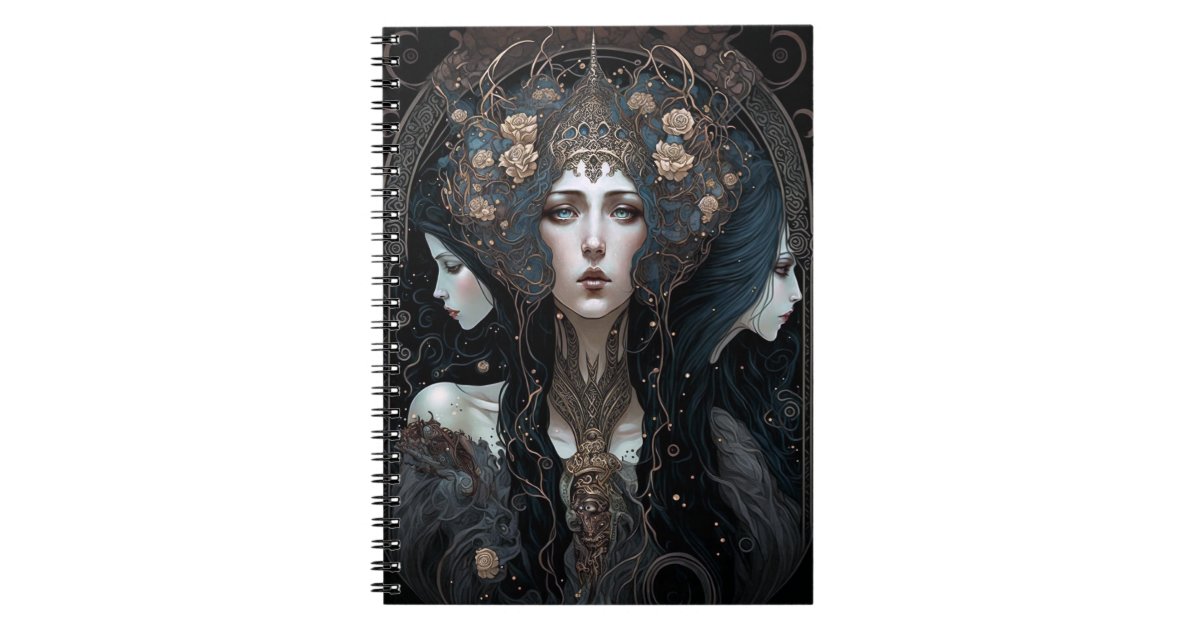 Dark Queen Fantasy Art Notebook | Zazzle