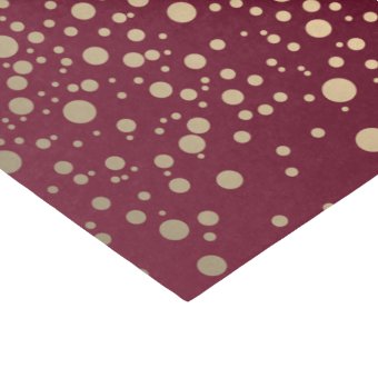 Dark Red and Metallic Gold Confetti Tissue Paper | Zazzle