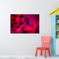 Dark Red and Purple Bold & Modern Abstract Poster | Zazzle