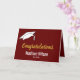 Dark Red and White Congratulations Graduation Card | Zazzle