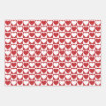 Dark Red and White Hearts Wrapping Paper Sheets | Zazzle