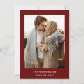 Dark Red Elegant Text and Photo | Wedding Invitation | Zazzle
