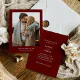 Dark Red Elegant Text and Photo | Wedding Invitation | Zazzle