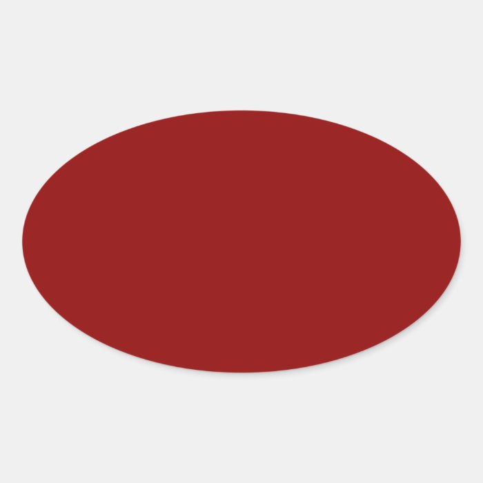 Dark Red Oval Sticker | Zazzle