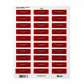 Dark Red Plain Elegant Minimalist Simple Label | Zazzle