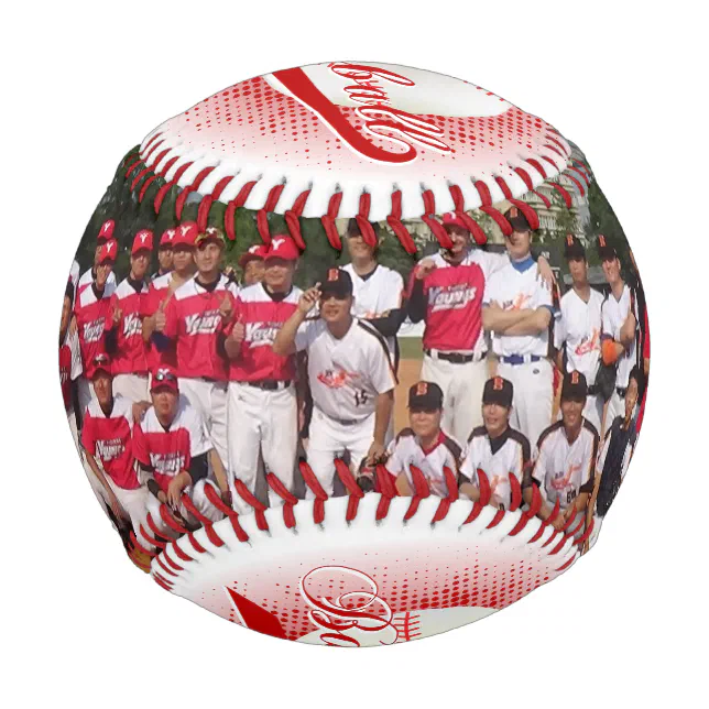 Dark Red Retro Photo Baseball Sports | Zazzle