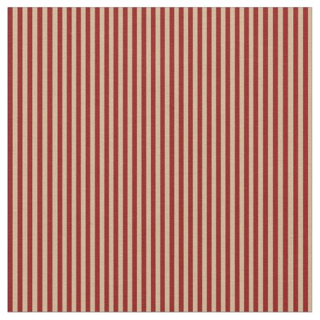 Tan & Dark Red Lined Pattern Fabric | Zazzle