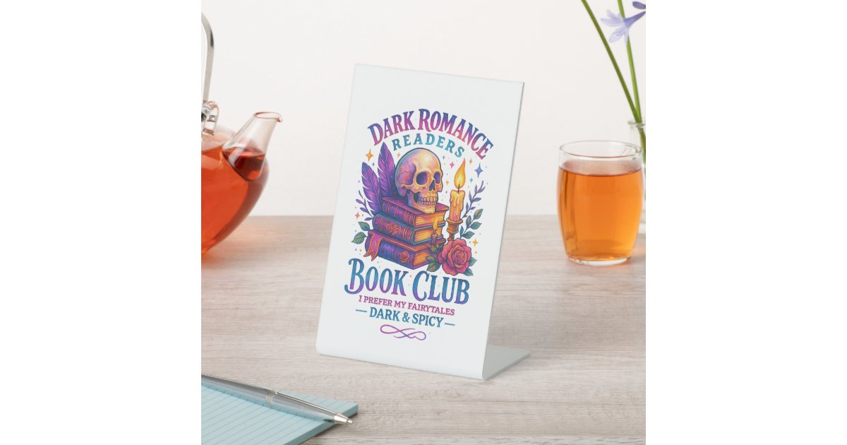 Dark Romance Readers.... Pedestal Sign | Zazzle