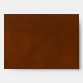Dark Rust Orange Watercolor Floral Elegant Wedding Envelope | Zazzle
