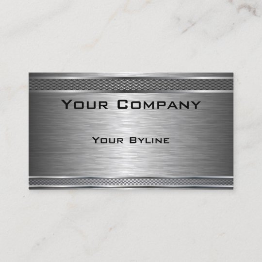 Dark Silver Brushed Business Card | Zazzle.com