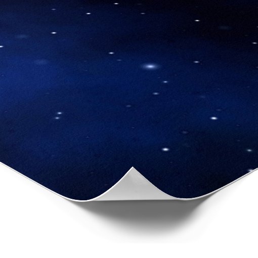 Dark Starry Night Sky Poster | Zazzle