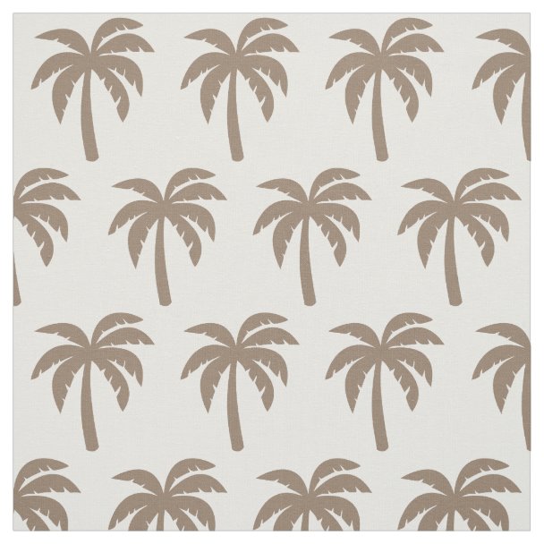 Black Palm Tree Fabric | Zazzle