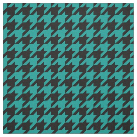 Red, Black Houndstooth Pattern #2M Fabric | Zazzle.com