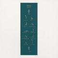 Dark Teal Blue, Chakra Yogi Vinyasa Flow Yoga Mat | Zazzle