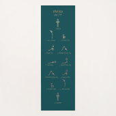 Dark Teal Blue, Chakra Yogi Vinyasa Flow Yoga Mat | Zazzle