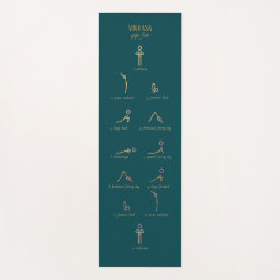 Dark Teal Blue, Chakra Yogi Vinyasa Flow Yoga Mat | Zazzle