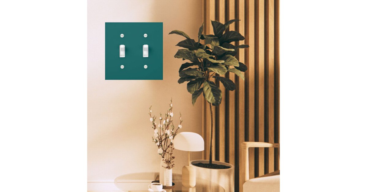 Dark Teal Phthalo Green Solid Color Light Switch Cover | Zazzle
