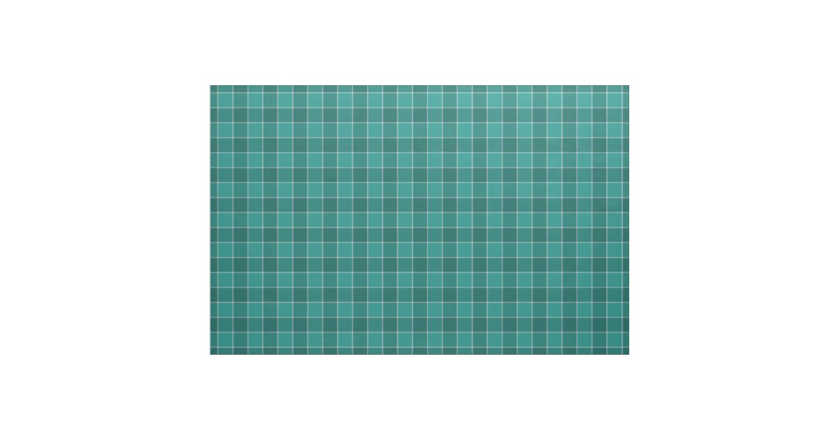 dark teal turquoise checkered plaid fabric | Zazzle