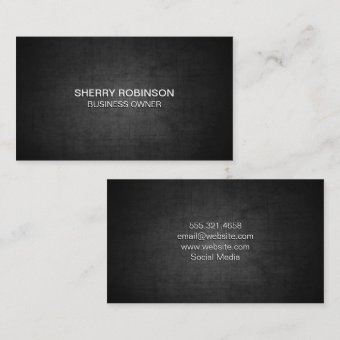 Dark Texture Background Business Card | Zazzle