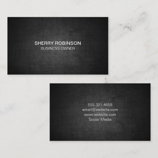 Dark Texture Background Business Card | Zazzle