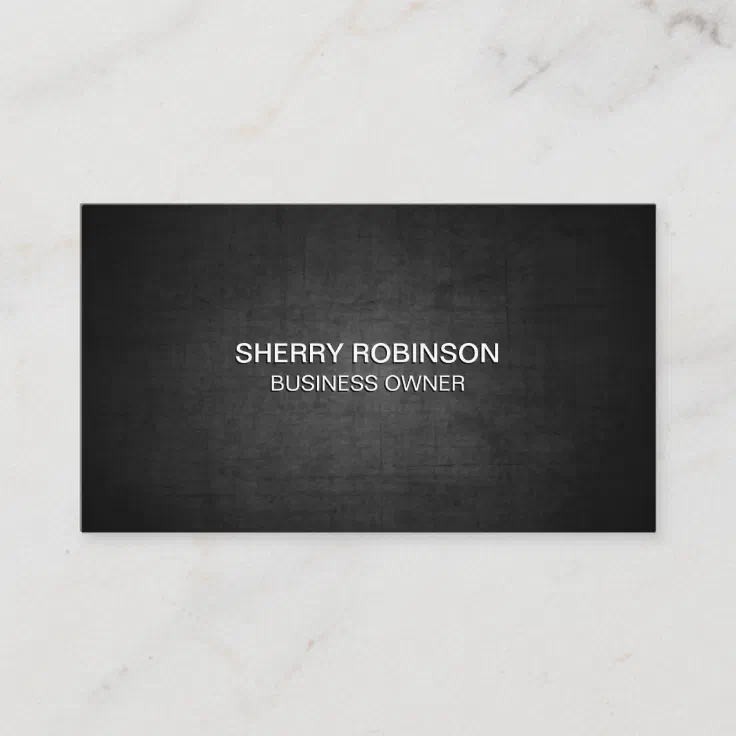 Dark Texture Background Business Card | Zazzle