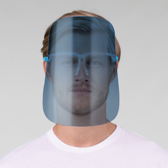 Dark to Light Blue Tinted Gradient Face Shield | Zazzle.com
