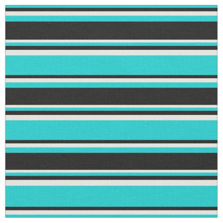 Dark Turquoise and White Colored Pattern Fabric | Zazzle