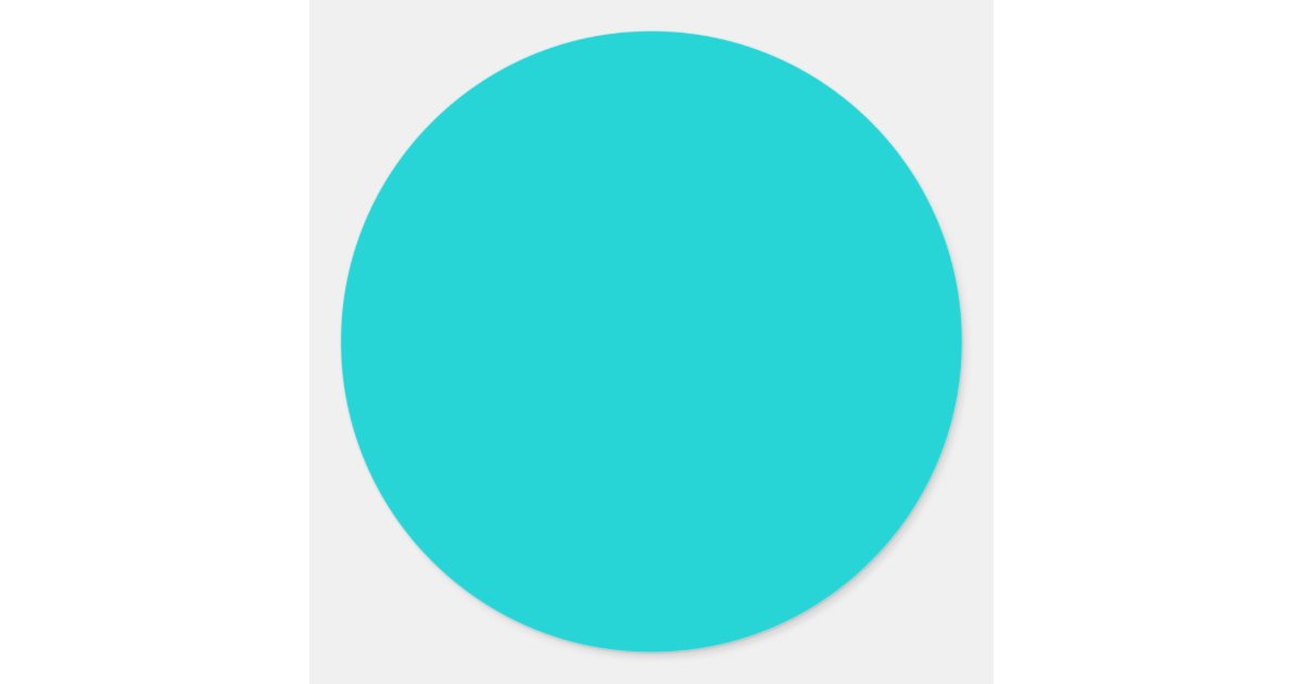 Dark Turquoise Solid Color Classic Round Sticker | Zazzle