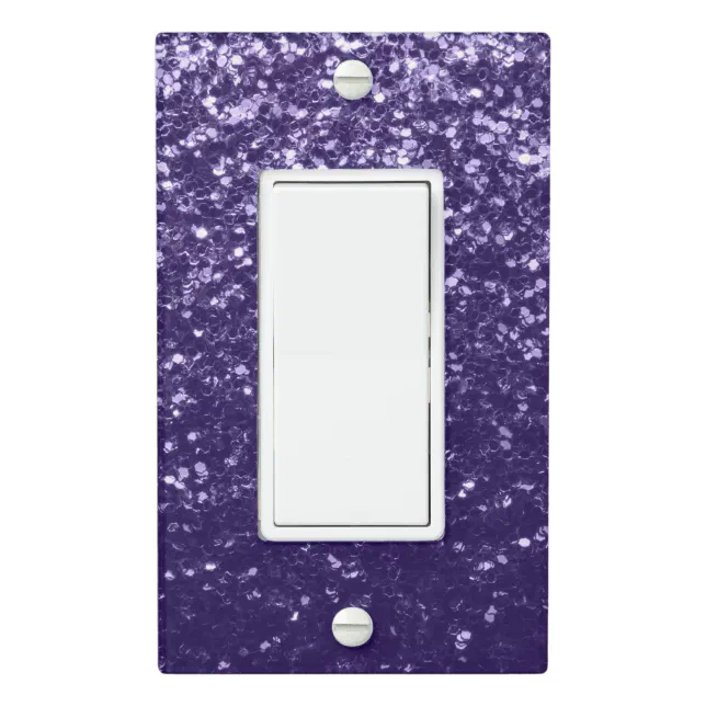 Dark ultra violet purple glitter sparkles light switch cover | Zazzle