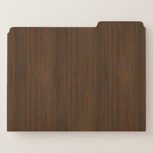 Dark Walnut Brown Bamboo Wood Grain Look File Folder | Zazzle