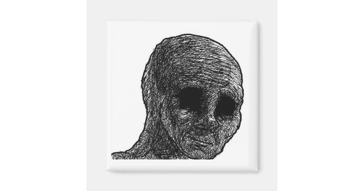 Dark Wojak magnet | Zazzle