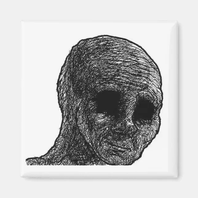 Dark Wojak magnet | Zazzle
