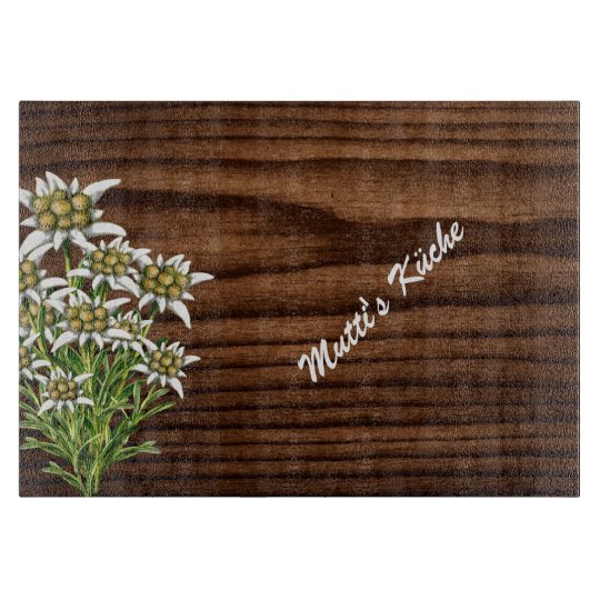 Dark Wood and Edelweiss Custom Cutting Board | Zazzle.com
