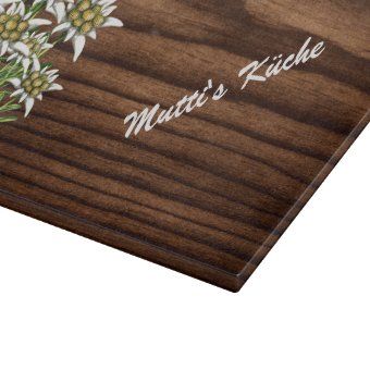 Dark Wood and Edelweiss Custom Cutting Board | Zazzle