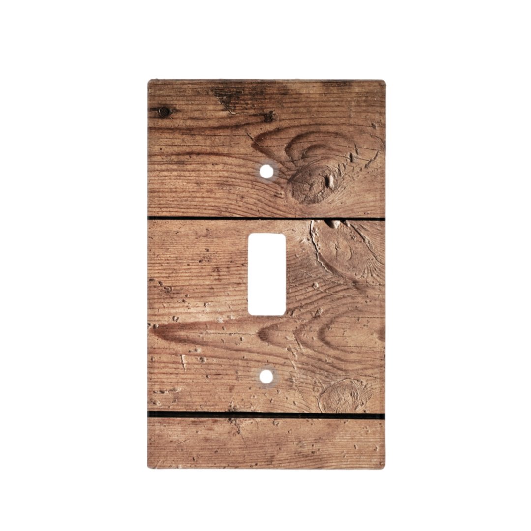 Dark Wood Planks Light Switch Cover | Zazzle
