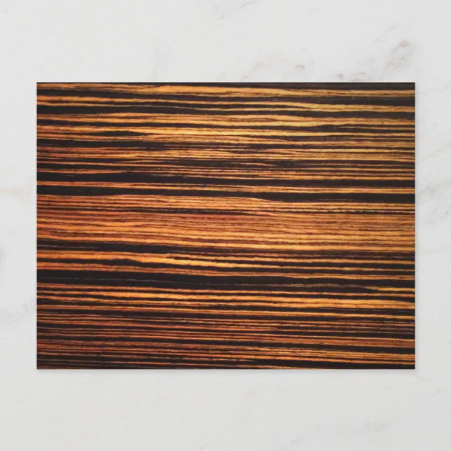 Dark Wood Veneer Postcard | Zazzle