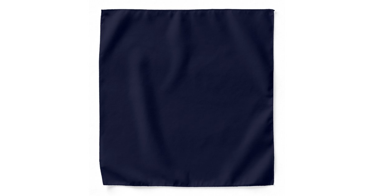 Darkest navy blue/black solid color bandana | Zazzle