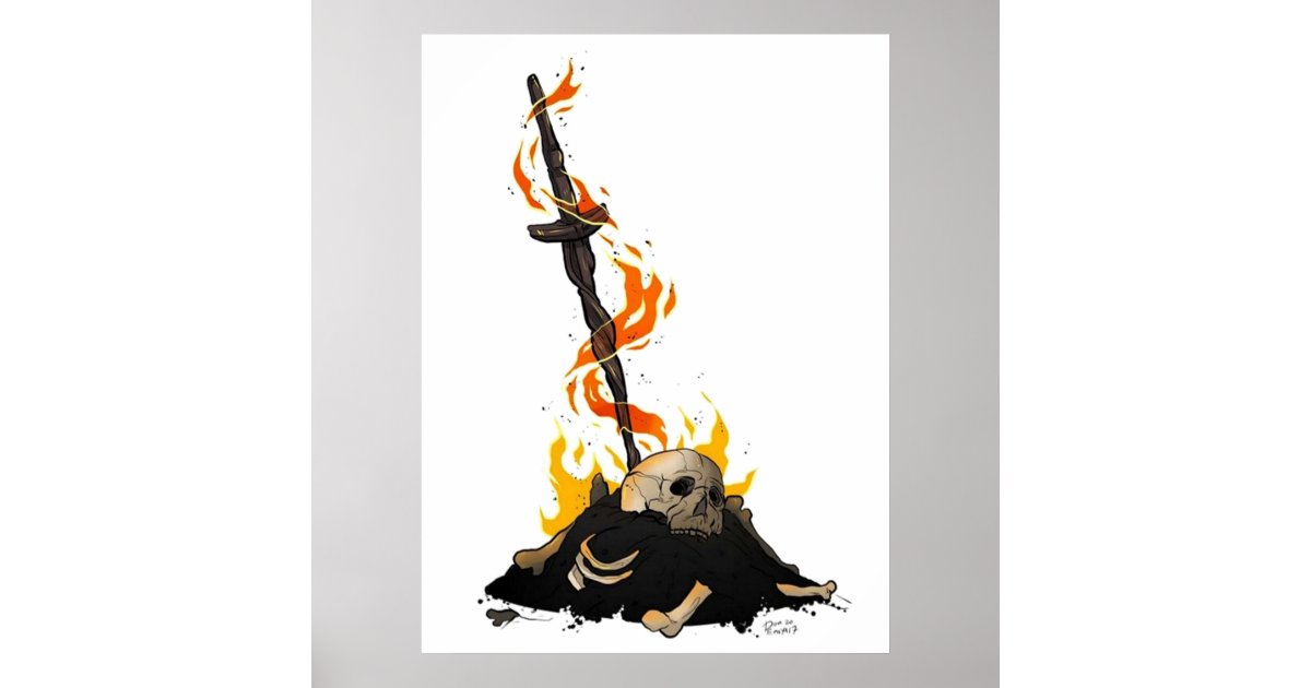 darksouls bonfire poster | Zazzle